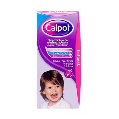Calpol 2+Months Sugar Free Strawberry Flavour