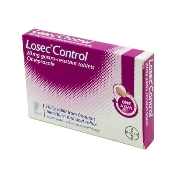 Losec Control 20 mg gastro-resistant tablets | Marron's Pharmacy