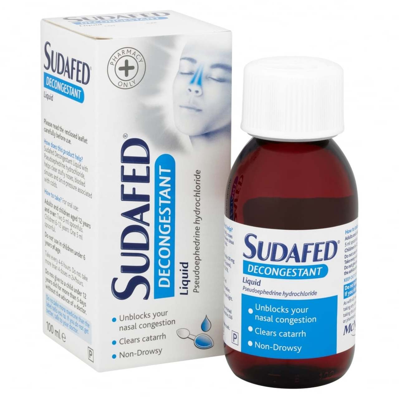 Sudafed Liquid Decongestant 100ml | Marron's Pharmacy